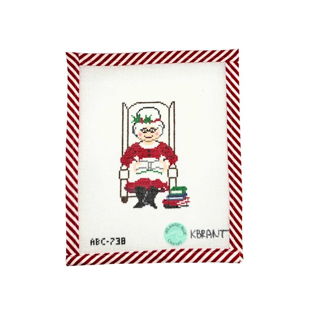 Mrs. Claus Reading – The Little Needlepoint Shop